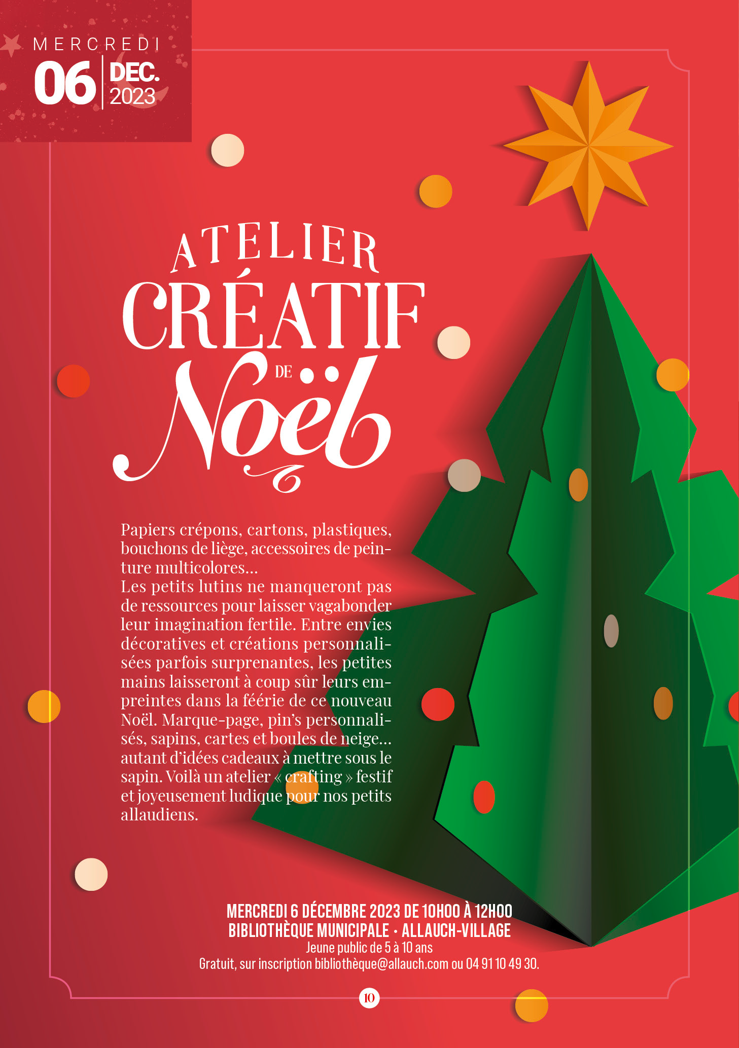 « L’Atelier Créatif de Noël » - Ville d'Allauch « L’Atelier Créatif de Noël » - Ville d'Allauch